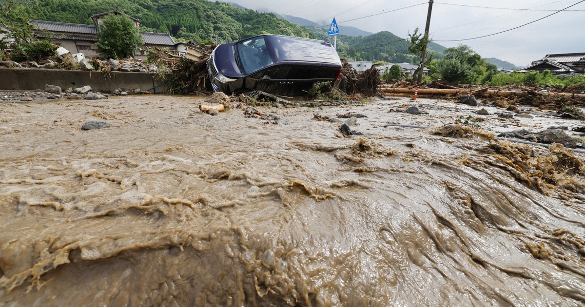 'A river of muddy water washed onto the road': Kyushu residents ...