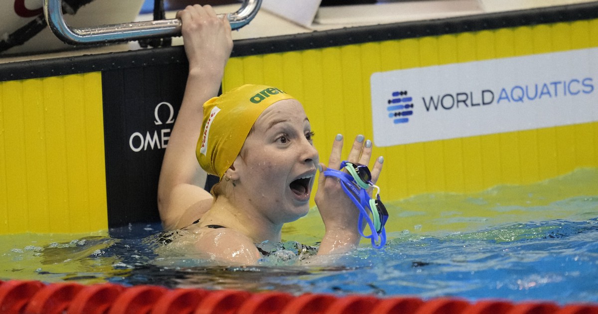 Swimming: Mollie O'Callaghan of Australia sets world record in women's 200-meter freestyle - The ...