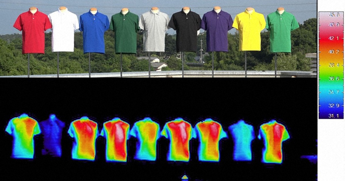 暮らしの中の科学：猛暑…避けたい服の色は？ 黒以外に緑も反射率低く | 毎日新聞
