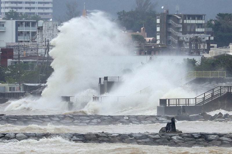 Tropical storm hits Japan's Okinawa islands again, unleashing ...