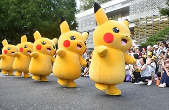 Pack of Pikachus parade through Yokohama ahead of Pokemon World ...