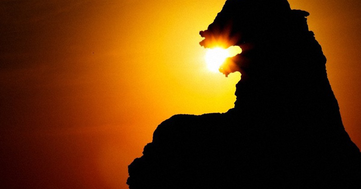 In Photos: Local photographer helps make 'Godzilla Rock' in north Japan ...