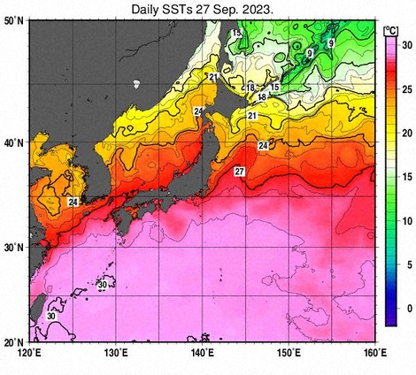 Sea surface temperatures around Japan set to hit 2nd straight monthly ...