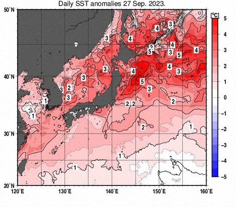 Sea surface temperatures around Japan set to hit 2nd straight monthly ...