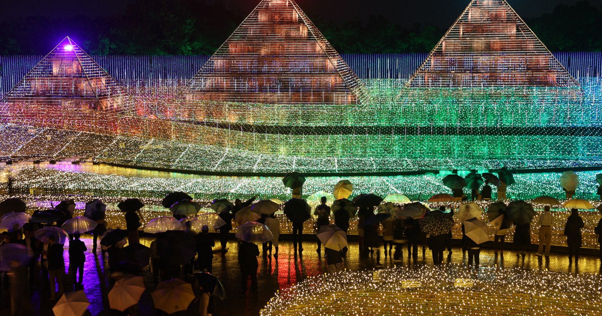 Massive illuminated display inspired by ancient Egypt begins at central ...