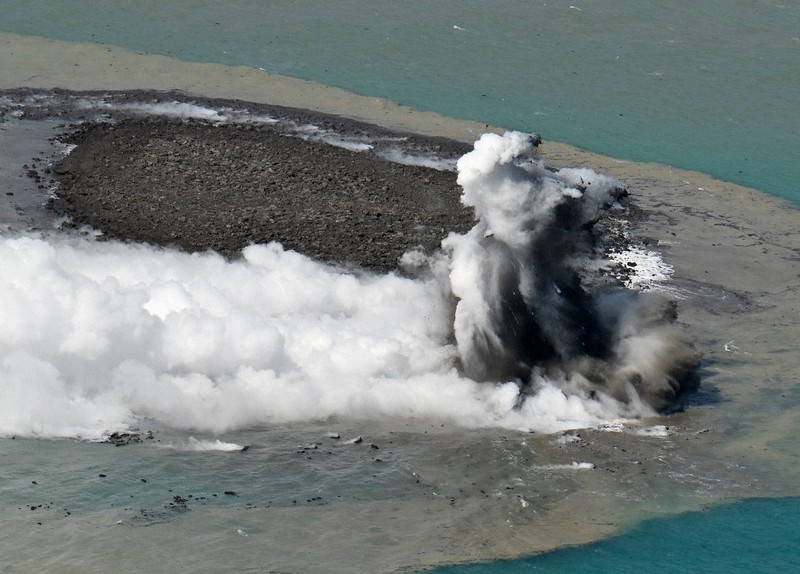 Japan recognizes new land formed by undersea eruption off Iwo Jima ...