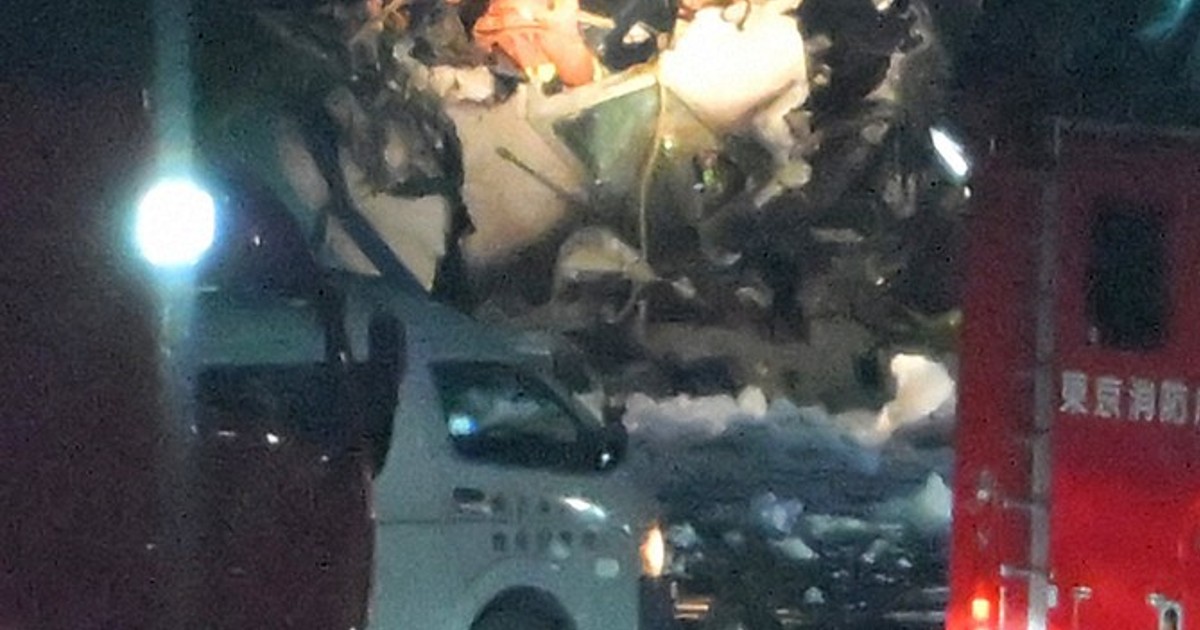 In Photos: Japan Airlines plane catches fire after collision at Tokyo's ...