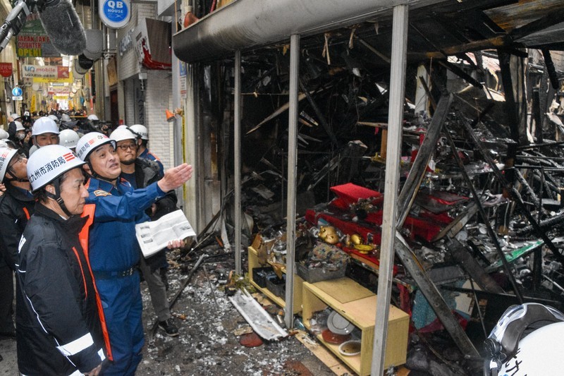 In Photos: Southwest Japan shopping street severely damaged by fire ...
