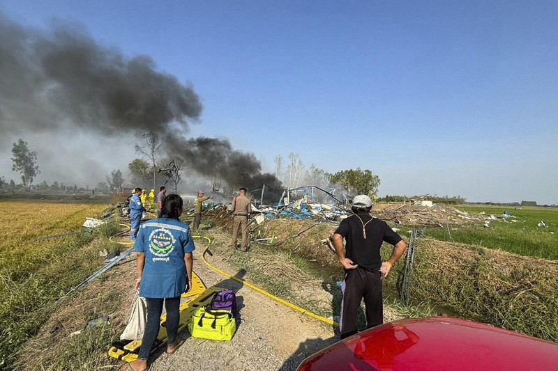 Officials in Thailand say an explosion at a rural fireworks factory has ...