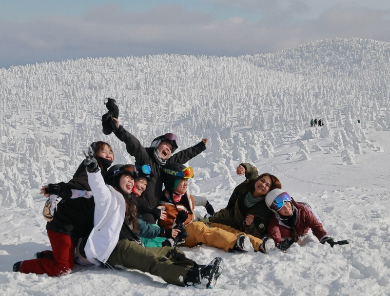 In Photos: Tourists, skiers enjoy 'snow monster' trees on north Japan ...