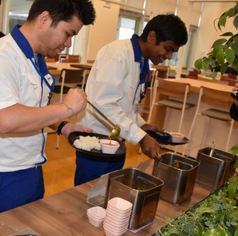 Indian vegetarian food available at Suzuki Motor's employee cafeteria ...