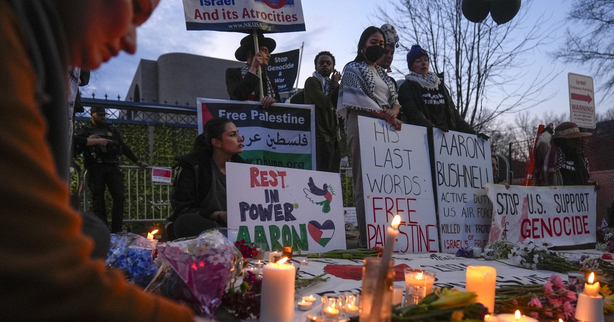 US airman dies after setting himself ablaze outside Israeli Embassy in ...