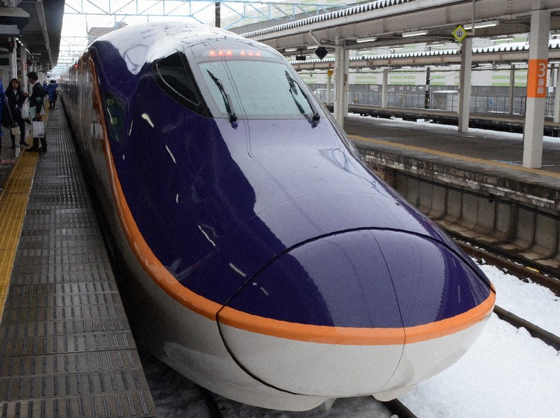 Test ride of new E8 Series Tsubasa bullet train held in Japan ahead of ...
