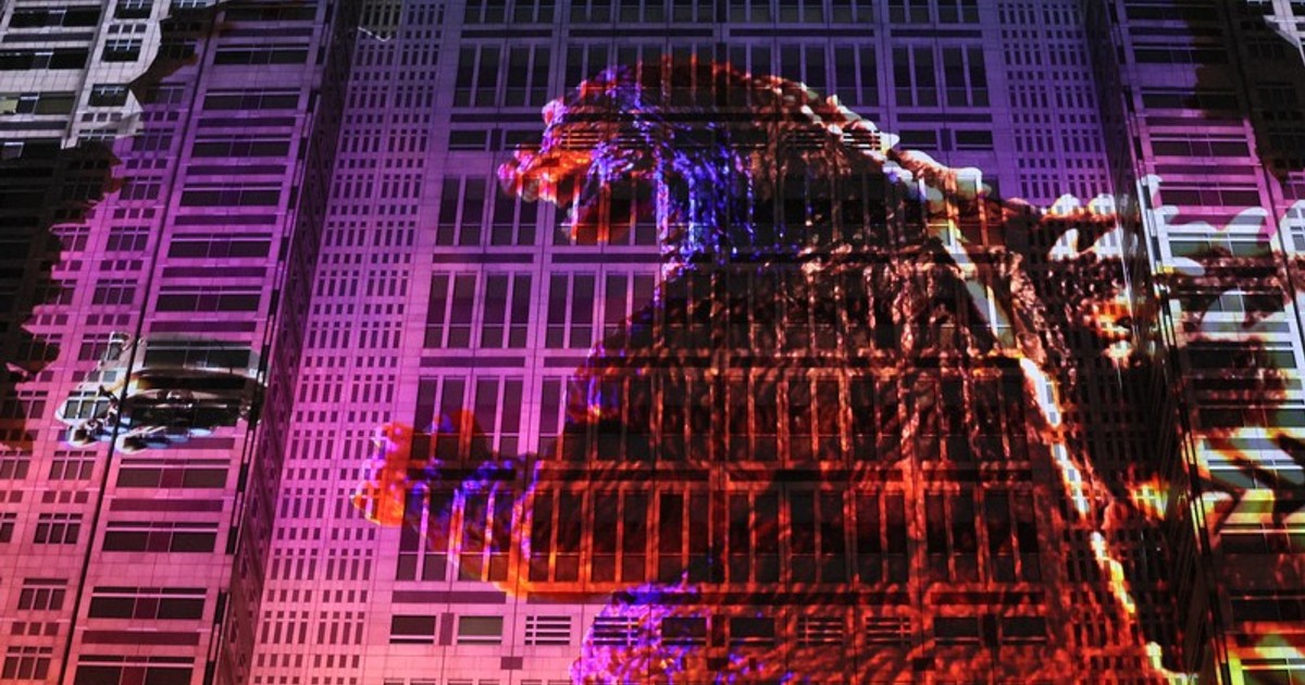 In Photos: Ginormous Godzilla, Mechagodzilla projected on Tokyo gov't ...