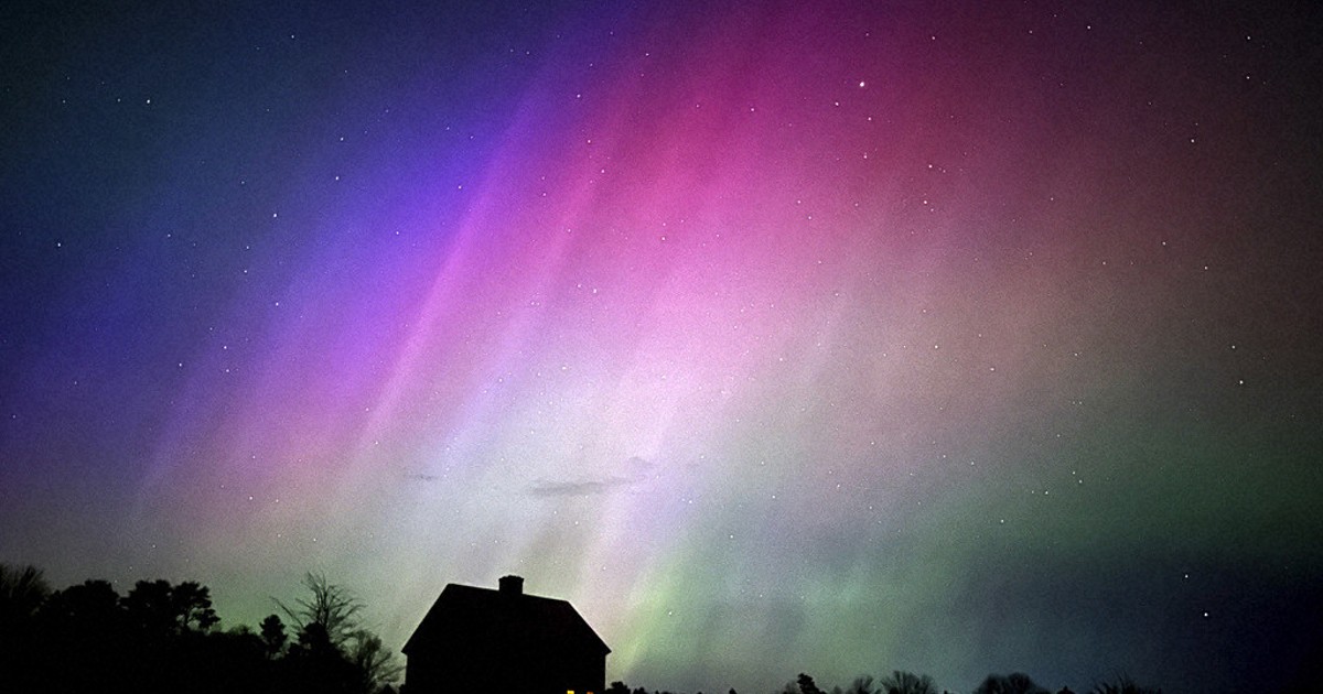 Solar storm hits Earth, producing colorful light shows across Northern ...