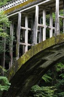 Retro Japan in Photos: 1918 bridge's gridlike pillars cross ravine in ...