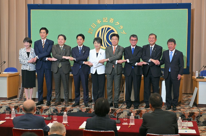 自民党、午後に新総裁選出 最多9人が立候補、決選投票の見通し | 毎日新聞