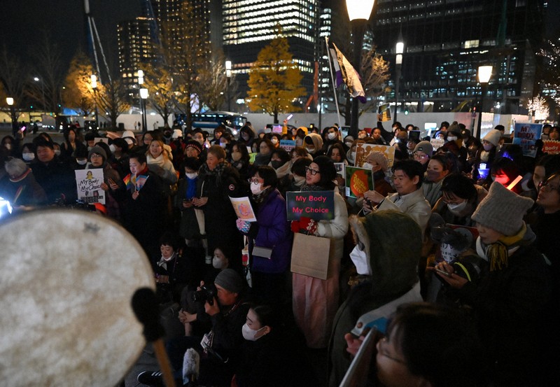 People across Japan gather to protest misogyny after writer's 'uterus ...
