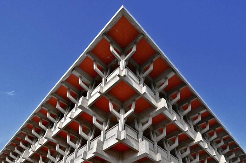 Retro Japan: Modern inverted trapezoid 'castle' stands on real ruins in ...