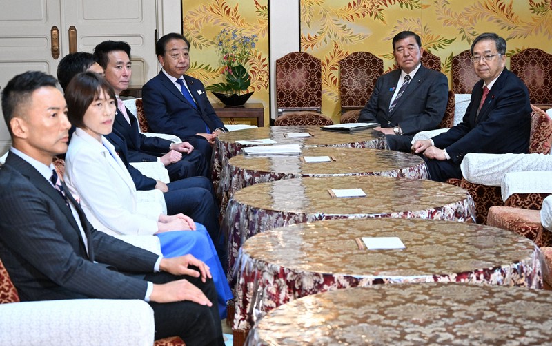 政治の動きを写真で 「6月12日」 日米関税協議巡り与野党党首会談 [写真特集1/14] | 毎日新聞