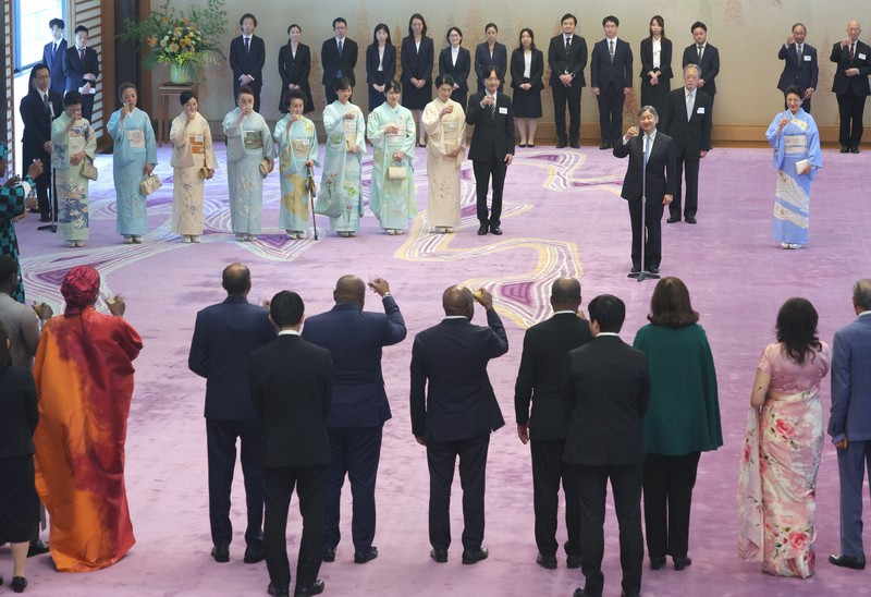 宮中茶会 アフリカ開発会議の各国首脳夫妻ら招く [写真特集1/9] | 毎日新聞