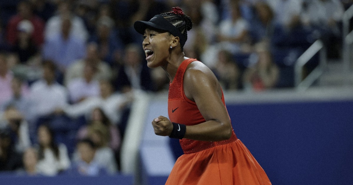 Everything comes up roses for Naomi Osaka in sparkly red look for US ...