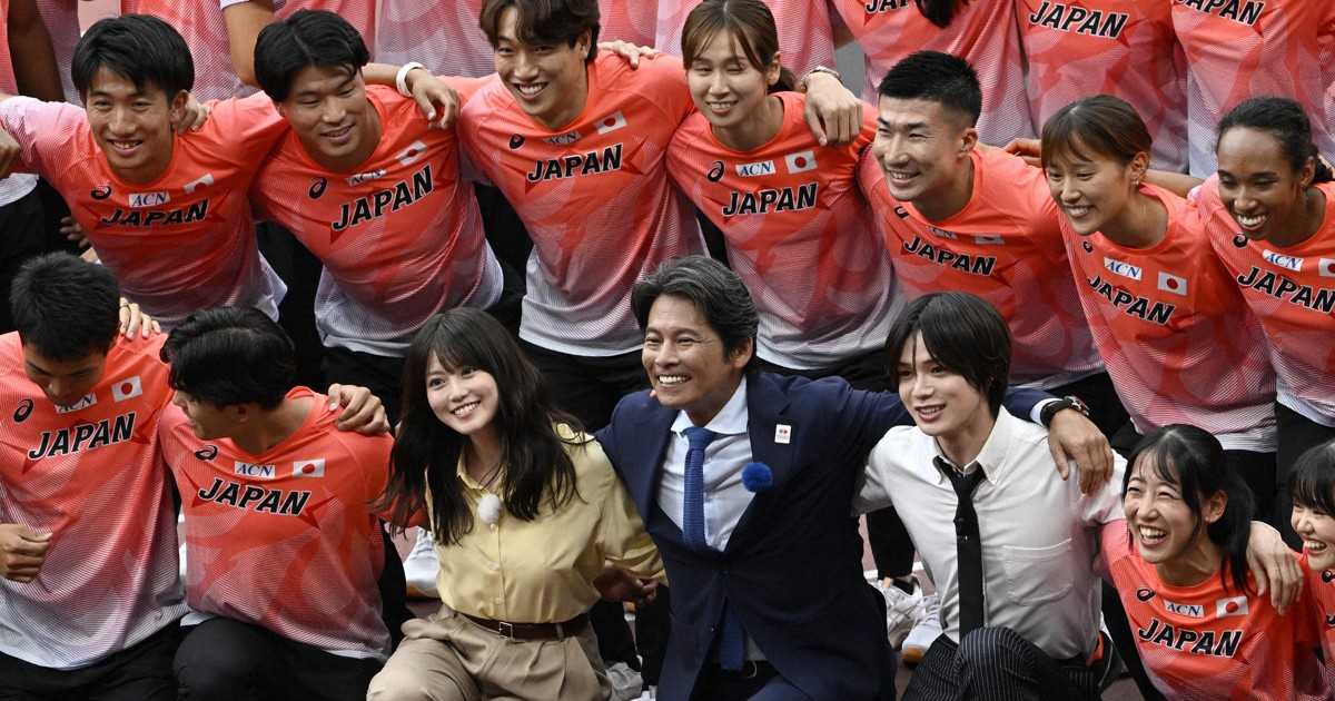 世界陸上公開練習に織田裕二さん登場 今田美桜さん、「＆TEAM」Kさんも [写真特集1/35] | 毎日新聞