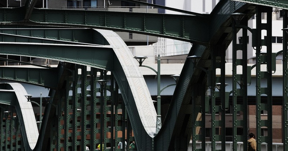 Retro Japan in Photos: Triple-arch bridge in Tokyo a symbol of recovery ...