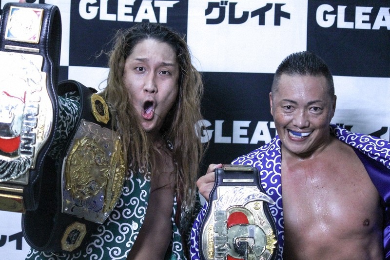 【GLEAT】CIMA・黒潮が新タッグ王者に！黒潮「こんな日が来ていいの…」、CIMAは永久防衛宣言（スポニチ） | 毎日新聞