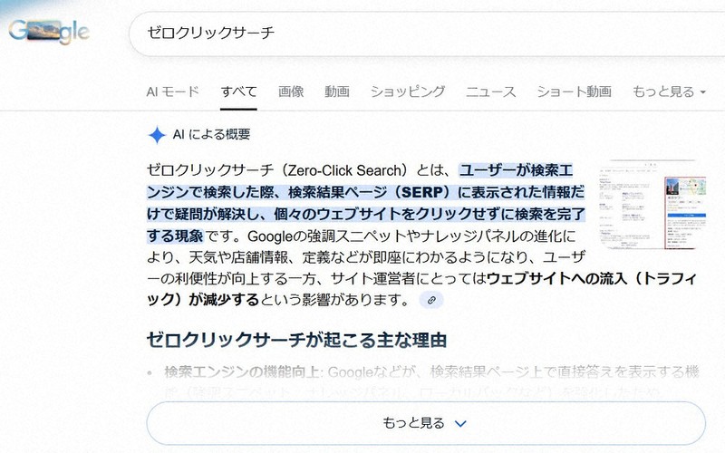 オピニオン・メディア：広がる「ゼロクリックサーチ」 AI活用深める検索サービス 情報要約拡大、引用元訪れない割合増 | 毎日新聞