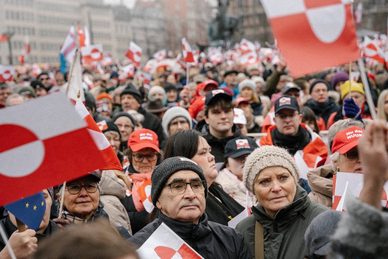 Pro-Greenland protesters mock Trump's MAGA slogan with 'Make America Go ...