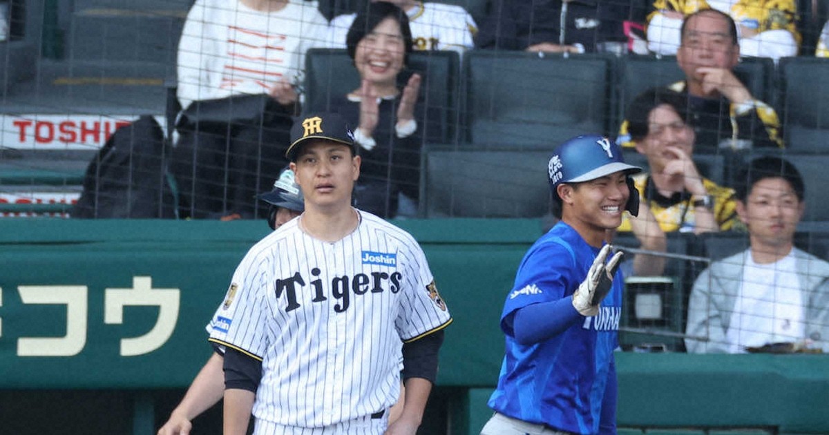 阪神 まさか暗転…大竹耕太郎が6者連続出塁許して3失点で逆転される 7回まで68球の完封ペースも（スポニチ） | 毎日新聞